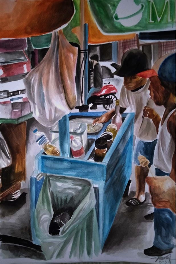 Rency Capistrano | Fishball Cart (2019) | Sold - FilipinoArt.ph